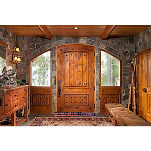 Roe & Moe Plaid Print Draft Stopper, Door Bottom Hot/Cold Air Blocker Noise Reducer Insulation Sound Proof Weather Strip Seal, 38 x 4 inches, with 2 Loops - Ideal for 36 inch Door