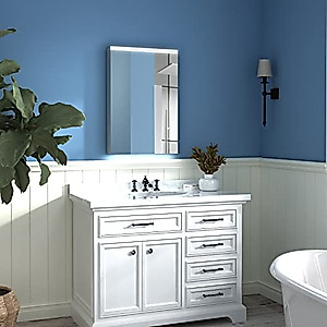 ExBrite 20''x 30'' Lighted Medicine Cabinet with Mirror,Surface Lighted Bathroom Medicine Cabinet,Dimmable,Adjustable Shelve,Intelligent Switch LED Medicine Cabinet, Aluminum Frame,Hinge On Right Side