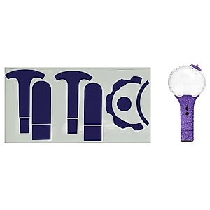 Generic Army Bomb Ver 3 Decal Sticker Decorations for BTS Official Lightstick Adhesive DIY Sticker Make Your Armybomb Special Bangtan Boys (Purple(Ver3))