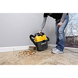 WORKSHOP Wet/Dry Vacs Vacuum WS0301VA Portable Wet/Dry Vacuum Cleaner For Car, 3-Gallon Wet/Dry Auto Vacuum Cleaner, 3.5 Peak HP Portable Auto Vacuum With Accessories For Car Cleaning,Gray