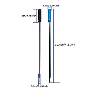 4.5” Replaceable Ballpoint Pen Refills, 30 Pack Smooth Writing Ballpoint Refills for Cross Style Pen (Black and Blue Ink Refills)