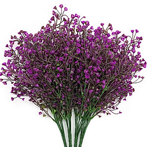 LOVENIMEN Artificial Chrysanthemum Flowers, Real Touch Silk Daisy Plastic Plants Home Decorations for Bridal Wedding Bouquet Bunches Hotel Party Garden Floral Décor Purple 4pack