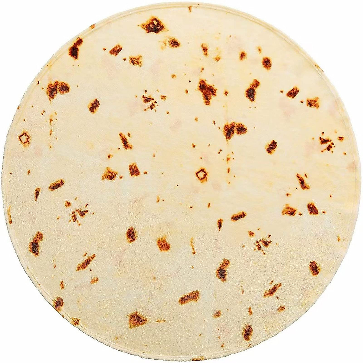 Kimdee Burrito Tortilla Blanket Double Sided 71 inches 280 GSM Cozy Flannel Fabric Novelty Giant Food Throw Blanket for Bed, Couch, Travel, Picnic and Beach for Kids