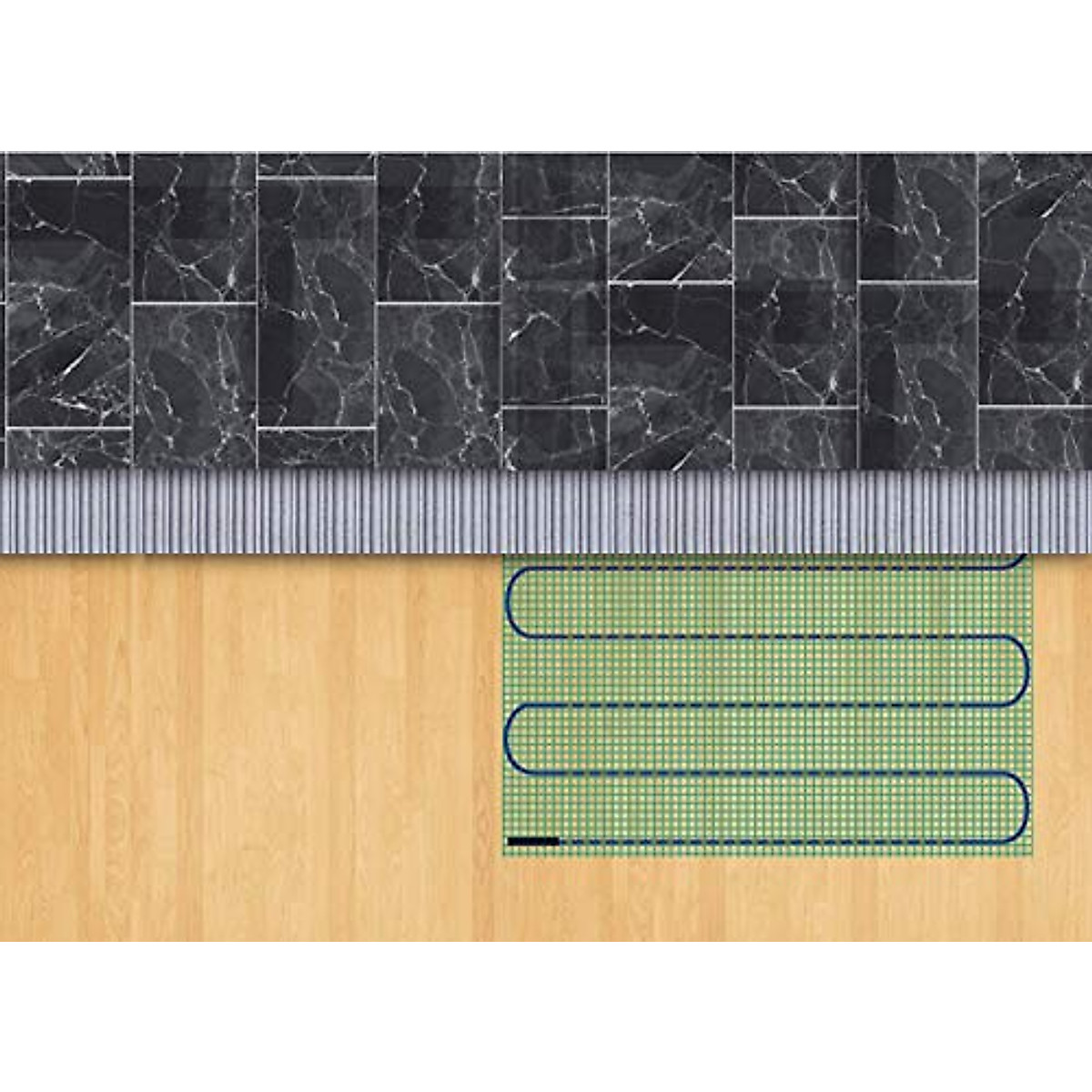 WarmlyYours TempZone Electric Radiant Floor Heating Easy Mat, Quick Installation, 3x2 sq. ft