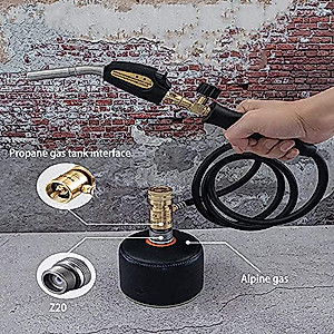 Campingmoon Camping Propane Stove Adapter, Input: En417 Lindal Valve Canister, Output: Propane Gas Stove, Camping Propane Gas Canister to 1lbs Propane Tanks/MAPP Tanks Converter. Z20