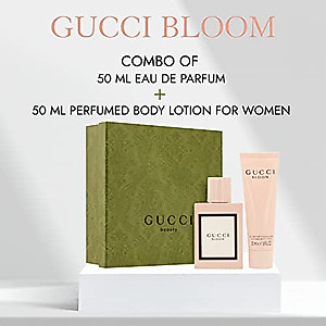 Gucci Bloom Eau De Parfum and Scented Lotion Gift Set Perfume for Women 1.6 oz and Perfumed Lotion for Women 1.6 oz
