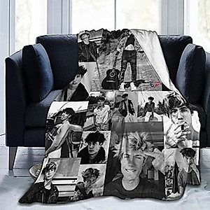 Mnaesllq Jaden Hossler Multi Purpose Blanket Super Soft,Fluffy,Warm,Cozy,Plush,Thick,for Crib Sofa Chair Living Room Gifts Travel Beach Decor Black 50inchx40inch