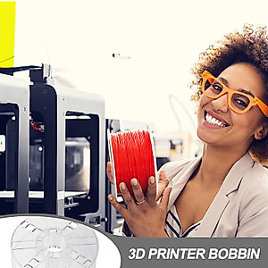 DOITOOL 3D Printer Filament Reusable Spool 3D Printer Accessories Hollow Bobbin 1kg Spool Filament Reel Parts, 7.87 x 7.87 x 2.56 inch