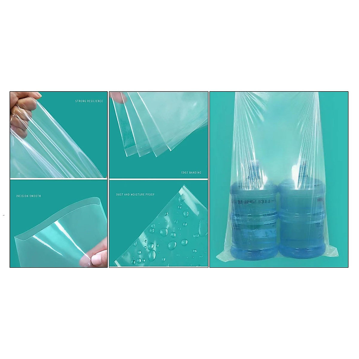 Clear Plastic Bags 40 x 60 inches Large Storage Bags for Garage, Moistureproof, Dustproof, Luggage,Suitcase, Kids Bike Blanket Big Plush Toys and more (2Mil 5 Pack)