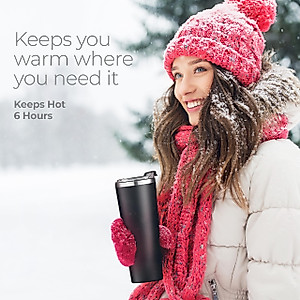 SIPX™ Triple-Insulated Tumblers - 22oz. Premium Modern Tumbler With Lid, insulated Cup Keeps Hot For 6 Hours, Stainless Steel Tumbler Made Of Sustainable Material, Coffee Travel Mug For Home & Office