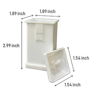 EZ KITCHEN 4 PCS Butter Spreader with Built-In Cover Dishwasher Safe Corn Cob Butter Plastic Butter Dispenser on Pancakes, Waffles, Bagels, and Toast, White, 3.9X3.9X3.4inch