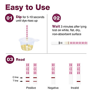 Easy@Home Pregnancy Test Strips Kit: 10 Pack HCG Test Strips - Early Detection Home Pregnancy Test