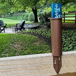 World's Coolest Rain Gauge, Mount, Plastic, Measure, Monitor, Conserve, Precipitation, Easy to Read, Deck, Patio, Garden, Lawn, Made in The USA