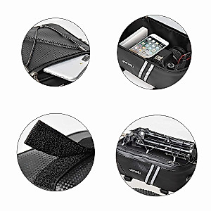 ANMEILU Bike Rack Bag Bike Bags for Bicycles Rear Rack Bike Trunk Bag Back Seat Carrier Saddle Luggage Storage Pack Bicycle Cargo Panniers Fat Tire Bike Folding Ebike Travel Cycling Waterproof Small