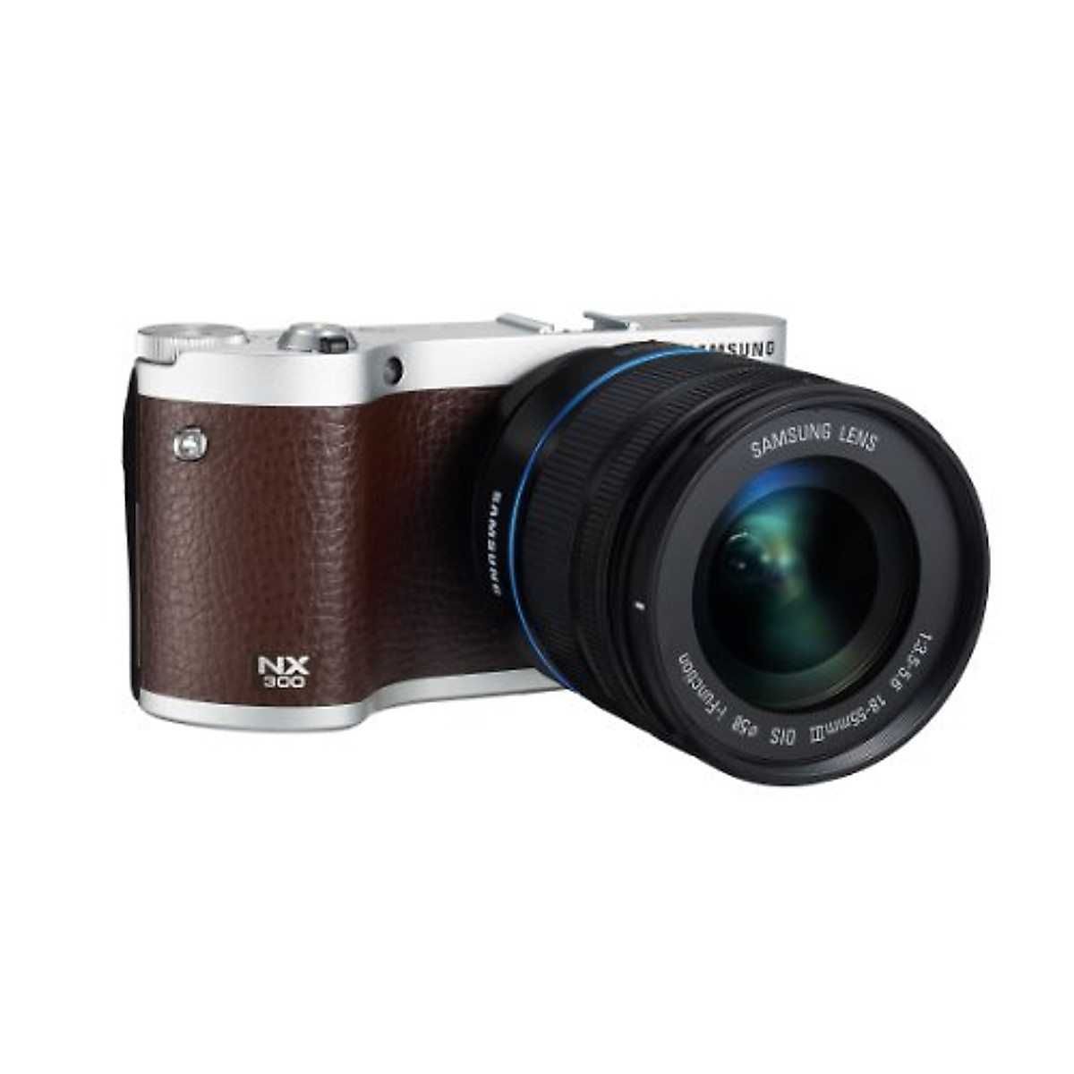 Samsung NX300 20.3MP CMOS Smart WiFi Mirrorless Digital Camera with 18-55mm Lens and 3.3" AMOLED Touch Screen (Brown)