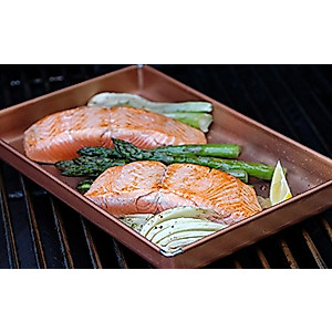 The Ove Glove BBQ & Oven Tray - Non-Stick, Reusable, and Easy to Clean Barbecue Grilling and Oven Accessory (Large, Copper)