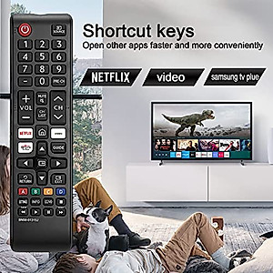 【Pack of 2】 Universal Remote Control for Samsung TV Remote, Replacement for All Samsung LCD LED HDTV 3D Smart TVs Models with Netflix, Video and Samsung TV Plus