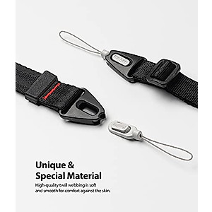 Ringke Hand Strap [Phone Wrist Strap] Designed for Camera Strap and Phone Strap, Adjustable Sturdy Universal Lanyard Compatible with Camera and Phone Case - Black