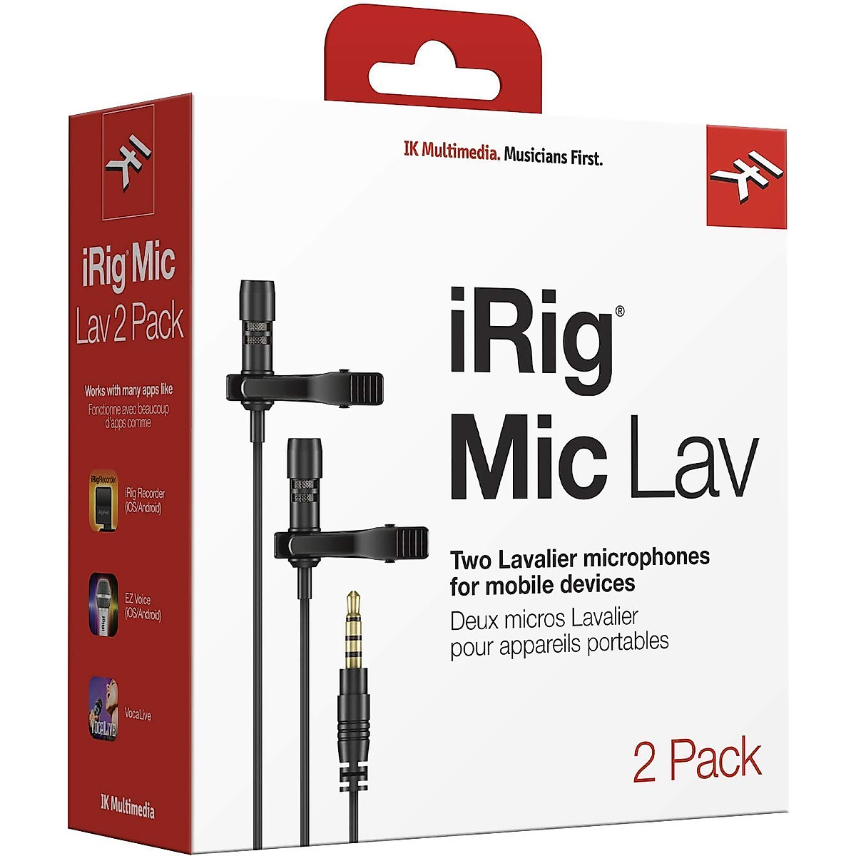 IK Multimedia iRig Mic Lav Compact Lavalier for Smartphones and Tablets (Two-pack)