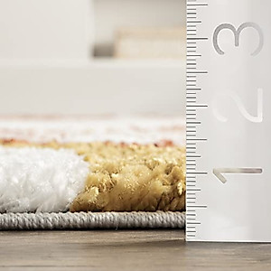 nuLOOM Dotty Half Sunset Shag Area Rug, 8' x 10', Orange