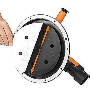 Drywall Sander, Prostormer 800W Portable Electric Wall Polishing Machine with Led Light, Automatic Vacuum Dust Collection System, 13 Pcs Sandpapers and Dust Collection Bag