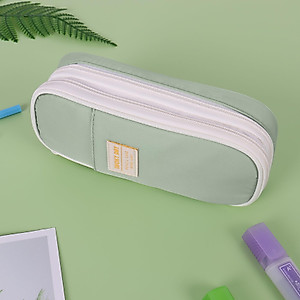 Toypocket Big Capacity Pencil Case Large Pencil Pouch Storage Bag Pencil Pouch for Children Pencil Pouch for Teenagers（Green）