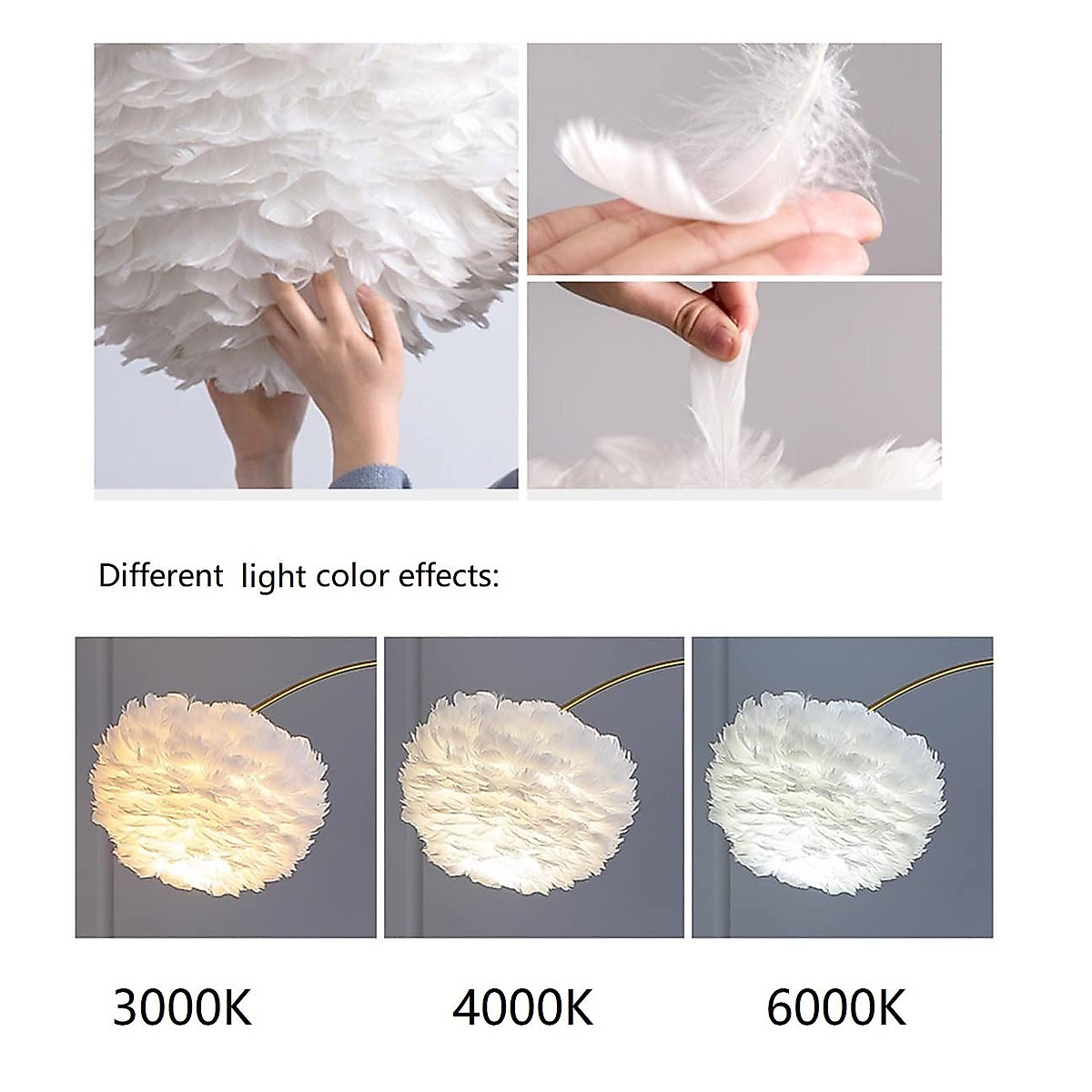 Delemade Floor Lamp,Modern Bedside Lamp with Table, Glam Floor Lamp for Living Room, Bedroom (A Golden)