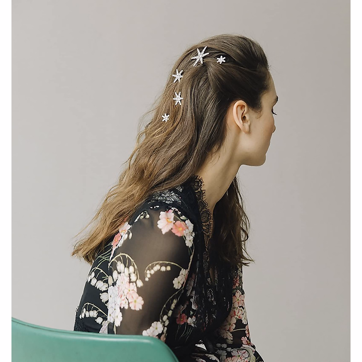 Wedding Hair Bobby Pins for Women Girls, Gold Snowflake Crystal Hair Clips, Elegant Hair Styling Accessories for Mothers Day Gift, 3PCS