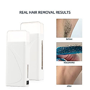 Portable Wax Warmer for Hair Removal,Wax Heater for Roll on Wax Cartridge,Home Waxing Machine for Women and Men(White)