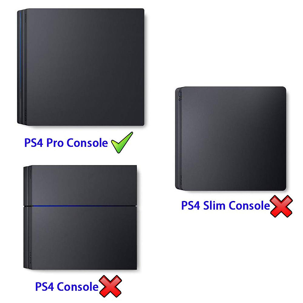 eXtremeRate Black Horizontal Dust Cover for PS4 Pro Console, Soft Neat Lining Dust Guard for PS4 Pro Console, Anti Scratch Waterproof Cover Protector Sleeve for PS4 Pro Console