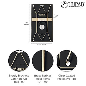 TRIPAR 15-30-Inch Brass Plate Wire Wall Plate Hanger