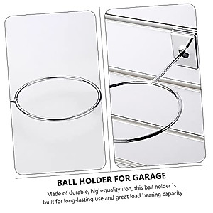 CLISPEED 15 Pcs Ball Bracket Wall Basketball Rack Hook Sports Basketball Wall Rack Basketball Holder Wall Mount Exercise Ball Stand Basketball Showing Rack Shelf Iron Round Fitness