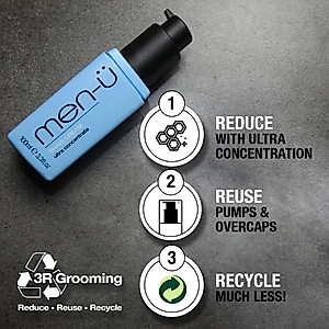 men-ü HEALTHY FACIAL WASH 3.3 fl.oz, for up to 265 washes, Ultra-Concentrate Healthy Face Cleanser, Facial Cleansing for Men Before or After Shaving - 3.3oz