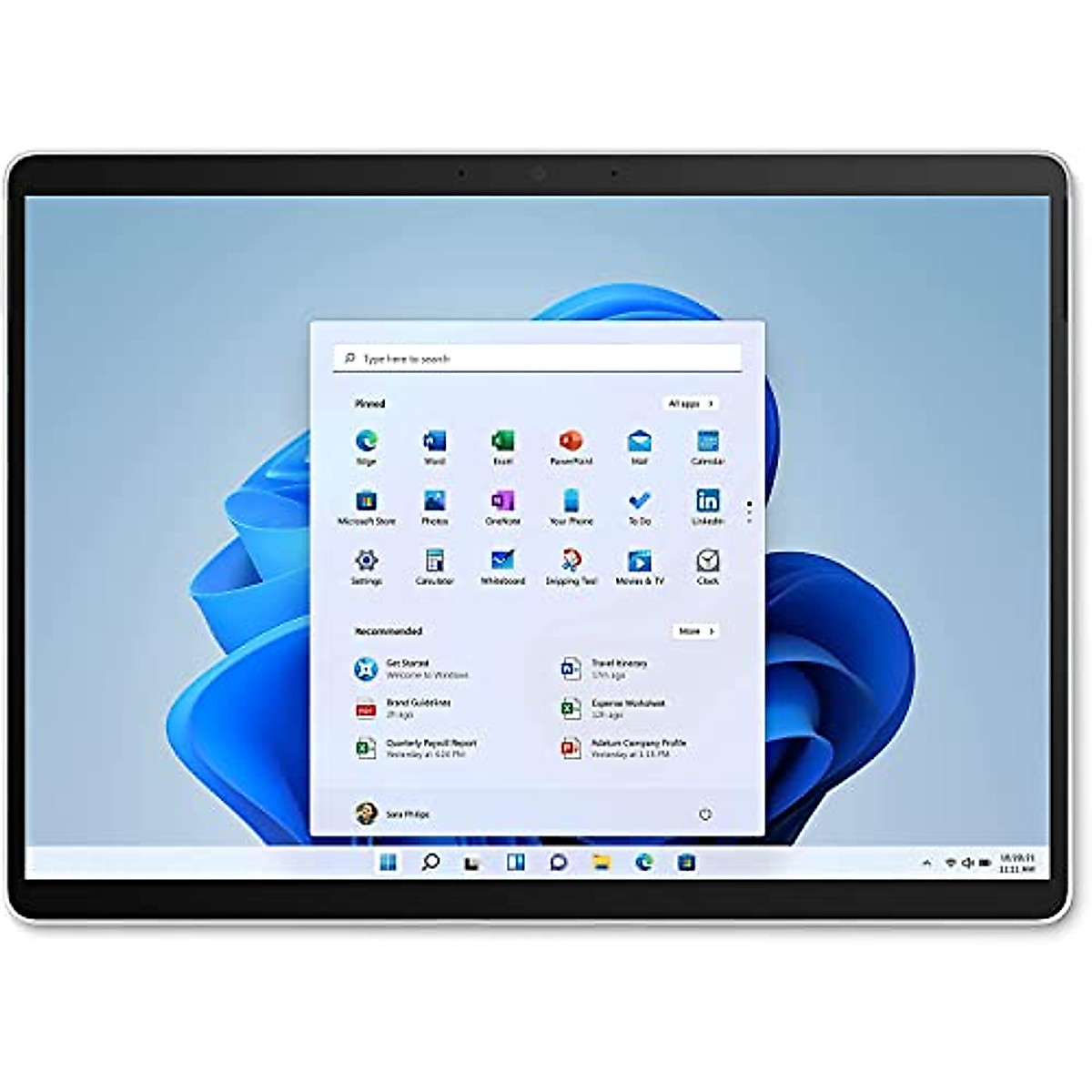 Microsoft Surface Pro X Tablet, 13" PixelSense Touchscreen Display, SQ1, 8GB Memory, 128GB Solid State Drive, Qualcomm Adreno 685 GPU, Windows 11 Home, Surface Laptop, Platinum (Renewed)