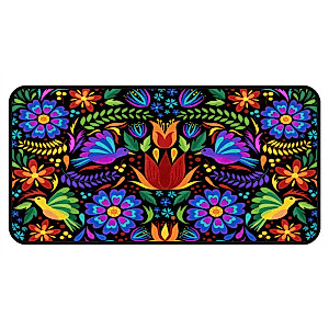 GISPOG Floral Mexican Birds Kitchen Rugs Indoor Outdoor Non Slip Kitchen Floor Mats Area Rugs Runner Rug Laundry Room Rug 40x20 in