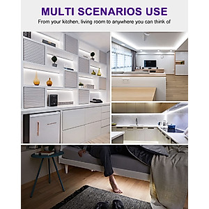 HitLights LED Strip Lights Cool White 5000K, 16.4ft High Density 12V Tape Light, UL-Listed, 600 LEDs, 300Lm/ft, Flexible Dimmable Rope Lights for Bedroom, Kitchen, Cabinet (Power Source Not Included)