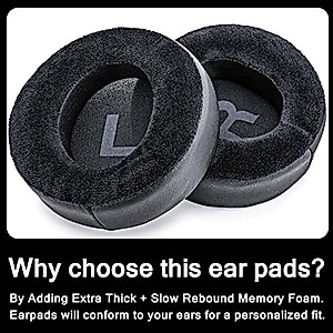 Sixsop Replacement Earpads for Fidelio X2HR X1S X2 X3 Over-Ear Headphones Hybrid (PU/Velour)