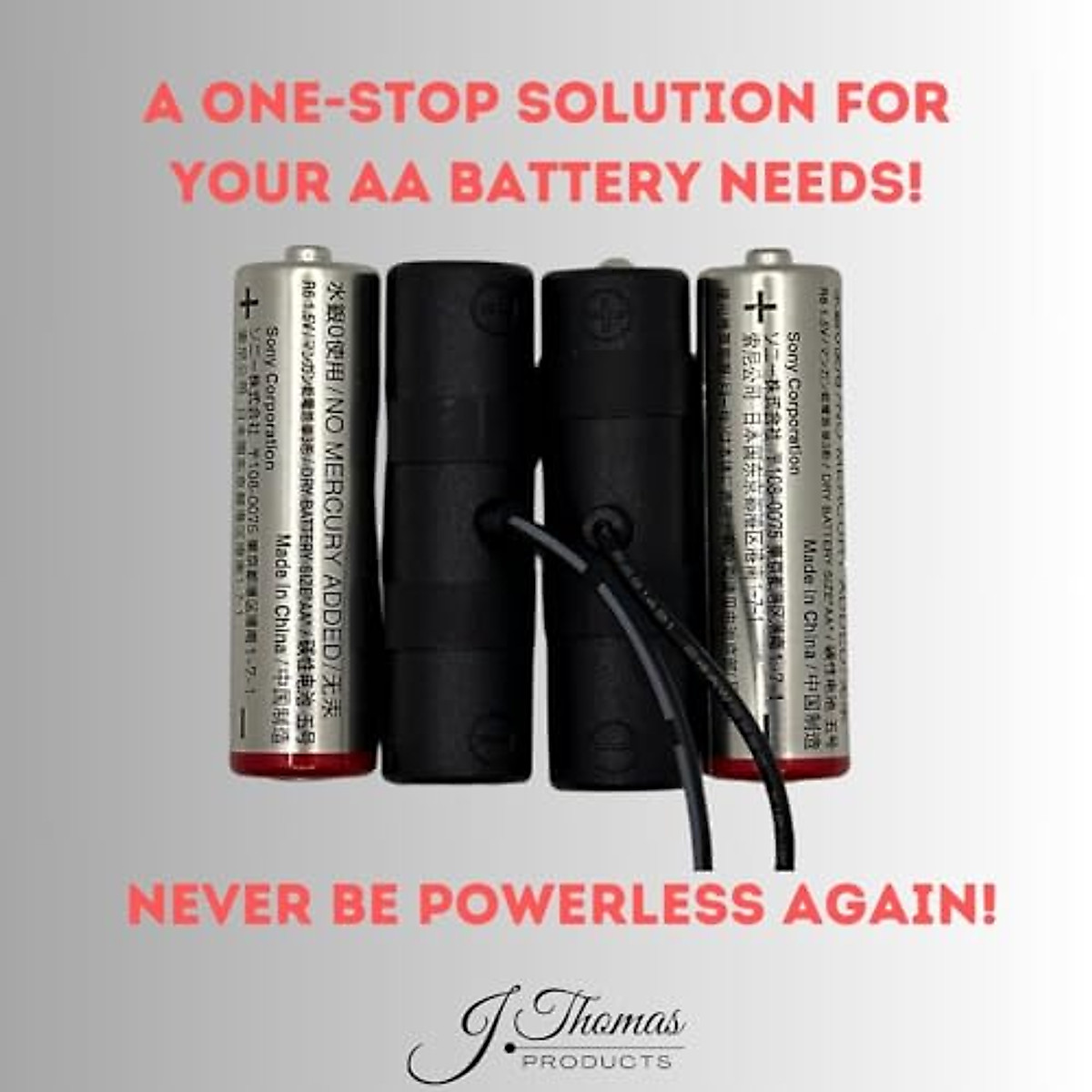 Convert Dual AA Devices to Electric Power | Rechargeable Backup | Uninterrupted Operation | Ideal for Dual AA Clocks and Devices | 1 NiMH Dual Battery Adapter 1.3V