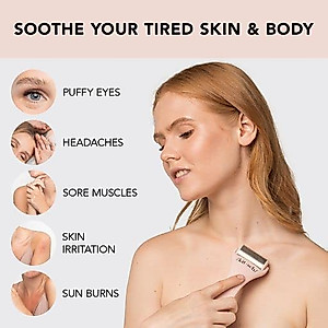 Kitsch Ice Roller for Face - Stainless Steel Ice Face Roller Skin Care | Face Ice Roller for Skin Irritation | Ice Facial Roller for Sensitive Skin | Ice Roller for Face & Eye Puffiness Relief (Pink)