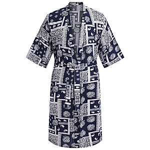 COOFANDY Men's Lightweight Kimono Robe Jacket Japanese Style Bathrobes Casual Open Front Long Cardigan Coat Outwear