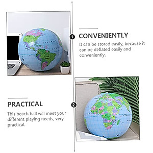 Abaodam Outside Summer Toys Inflatable Balls for Kids Small Inflatable Pool Children Beach Ball Inflatable Water Balls Inflatable Pool Balls Map Earth Globe PVC Decorations Outdoor Child