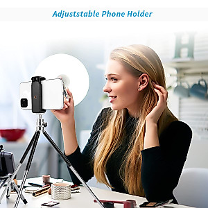 Tripod for Phone and Webcam, 4-9 inch Extendable Phone Webcam Tripod Stand with Phone Holder, (2rd Generation,Double-Layer), Lightweight Mini Tripod