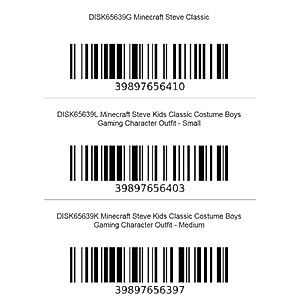 Steve Classic Minecraft Costume, Multicolor, Medium (7-8)