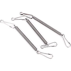 1Pc Silver Spring with Clip Used Singly Combination to Hold Water Dispenser Bottle for Animals Metal Spring Clip and Fasteners,Good Flexibility and Durable Pet Supplies,Feeding and Watering Supplies