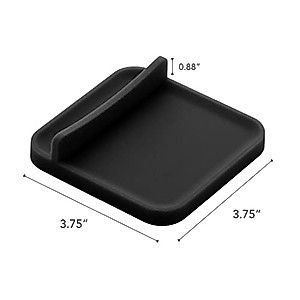 Yamazaki Home Haircare Appliance Rest Heat Resistant Styling Tool Holder/Mat Straightener/Curling Iron | Silicone | Hair Care, One Size, Black