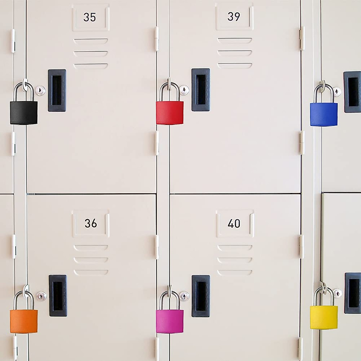 6 Pcs Luggage Locks with Keys, Locker Lock Small Luggage Padlocks, Suitcase Locks Metal Keyed Padlock for School Gym