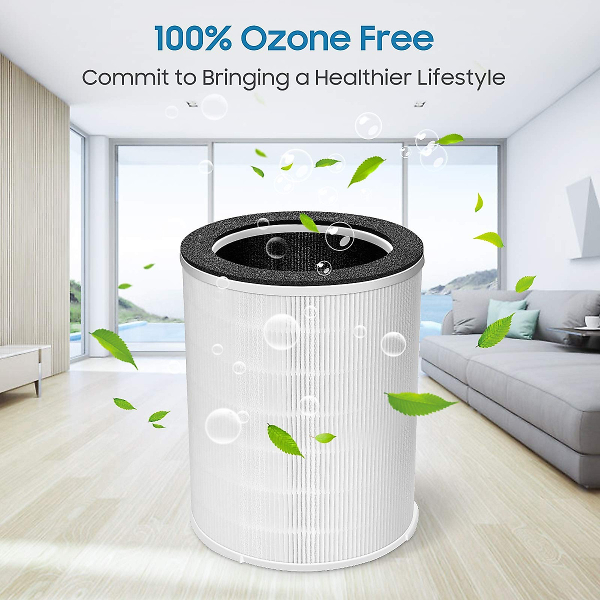 Letsport Air Purifier Replacement Filter, Fits Kokofit KJ510B Air Purifier, 3-in-1 Pre-Filter, H13 True HEPA Filter, Particle and Activated Carbon, White