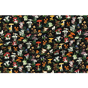 Spoonflower Fabric - Mushroom Garden Mushrooms Printed on Petal Signature Cotton Fabric Fat Quarter - Sewing Quilting Apparel Crafts Decor