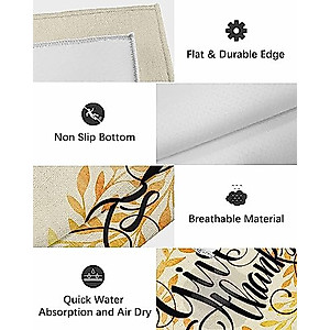 JasmineM Autumn Leaf Thanksgiving Outdoor Rug Mats, Waterproof Outdoor Plastic Straw Rug 4'x6' for Patio, Fall Retro Indoor Outdoor Area Rug for Front Door, Deck, Picnic, Porch, Balcony