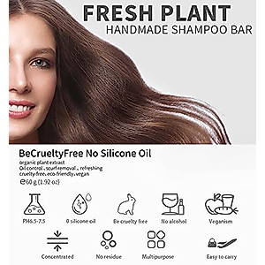 2 PC-ONIYEA Natural Handmade Shampoo Bar Soap, Oil Control, Deep Cleaning, Improve Acne On Scalp, 100% Organic Plant Extract Hair Wash, Women Men, Eco-friendly 1.92 Oz Each (TEATREE)